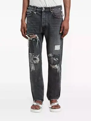 Palm Angels Distressed Straight-leg Jeans