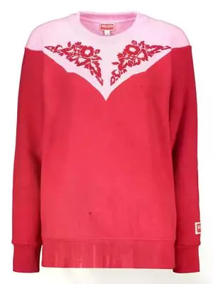 Kenzo Colour-block Sweatshirt With Floral Appliqu