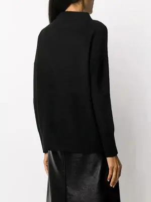 Vince Cashmere Roll Neck Jumper - Black