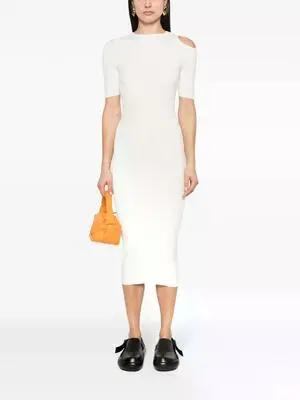 AERON Ribbed Midi Dress With Cut-out Detail
