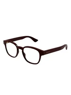 Gucci Round Frame Glasses - Red