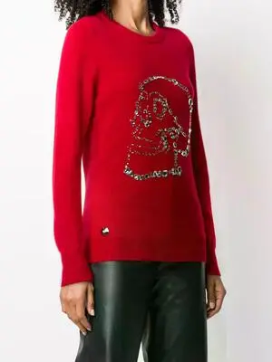 Philipp Plein Crystal Skull Sweater