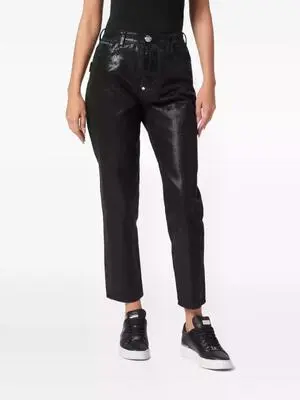 Philipp Plein Coated Finish Trousers
