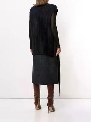 Goen.j Side Tie Knitted Top - Blue