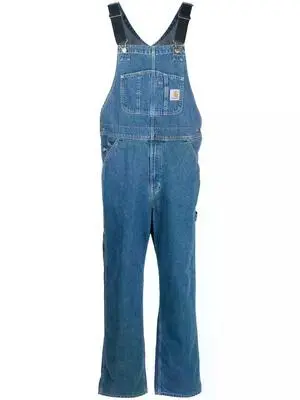 Carhartt Work In Progress Logo-patch Straight-leg Dungarees
