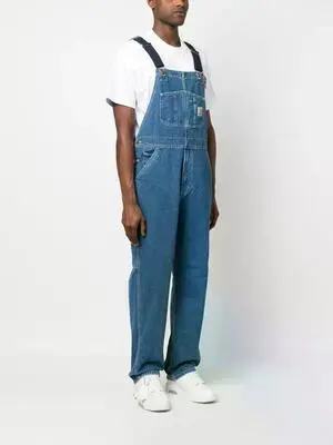 Carhartt Work In Progress Logo-patch Straight-leg Dungarees