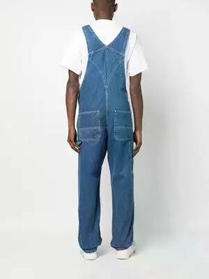 Carhartt Work In Progress Logo-patch Straight-leg Dungarees