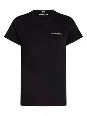 Karl Lagerfeld Organic Cotton Logo T-shirt - Black