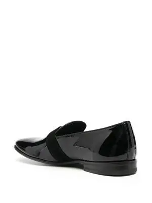 Philipp Plein Hexagon Plaque Patent Leather Loafers
