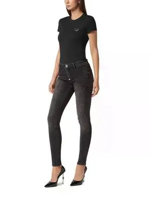 Philipp Plein Crystal-embellished Skinny Jeans - Black