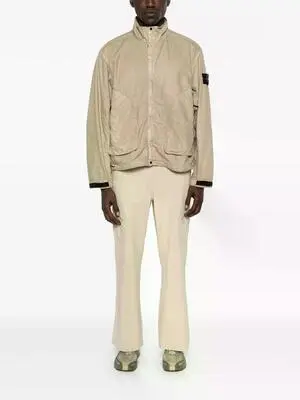 Stone Island Zip-fastening Jacket With Compass Motif