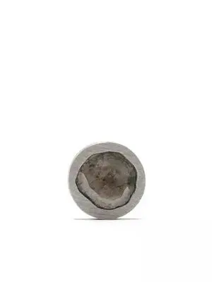 PARTS OF FOUR Sterling Single Stud Earring With Diamond Accents - Silver