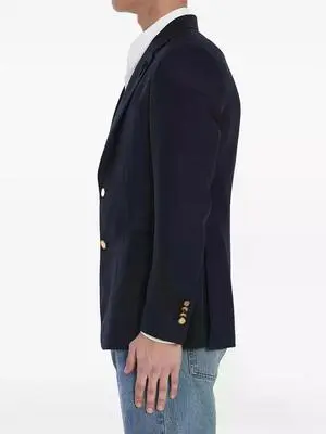 LARDINI Single-breasted Silk Blazer - Black