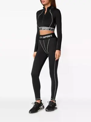 PLEIN SPORT Logo Underband Crop Top