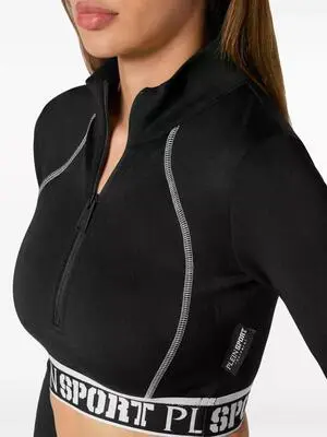PLEIN SPORT Logo Underband Crop Top