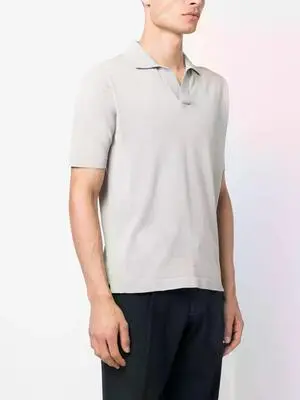 DELL'OGLIO Open-placket Cotton Polo Shirt
