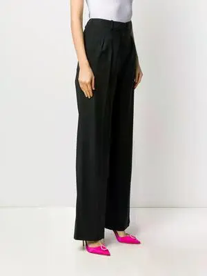 Loulou De Saison Wool Flared Trousers - Black