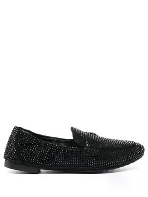 Tory Burch Calf Suede Crystal Embellished Ballet Loafers