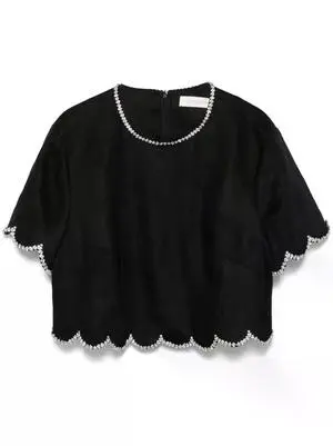 Zimmermann Crystal Embellished Crop Top