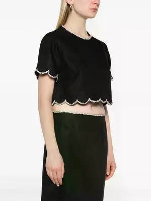Zimmermann Crystal Embellished Crop Top