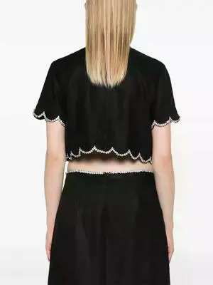 Zimmermann Crystal Embellished Crop Top