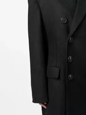 Dsquared2 Double-breasted Virgin Wool Blend Coat