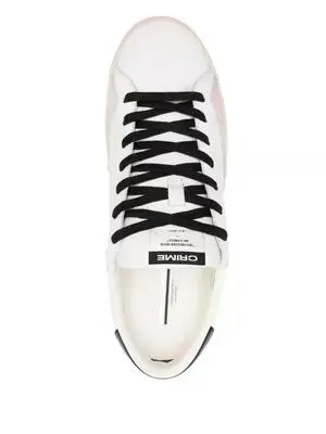 CRIME LONDON Distressed Sneakers With Contrasting Heel Counter