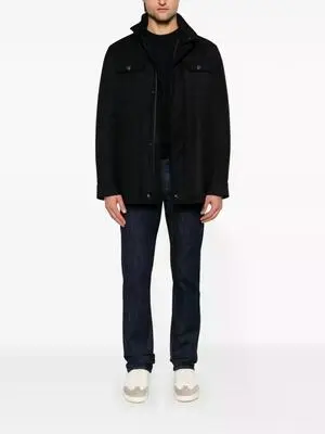 Canali Merino Wool Waffle Knit Crew Neck Sweater