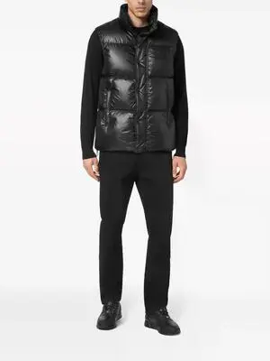 BILLIONAIRE Logo-embroidered Padded Gilet - Black