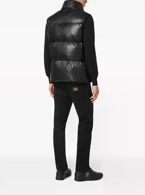 BILLIONAIRE Logo-embroidered Padded Gilet - Black
