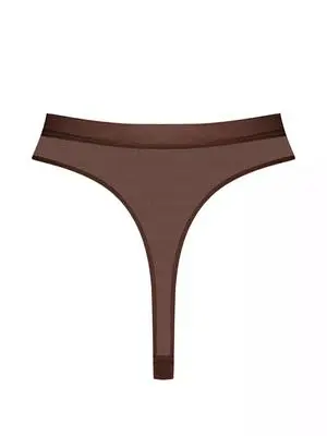 MAISON CLOSE Corps À Corps Mesh Thong - Brown