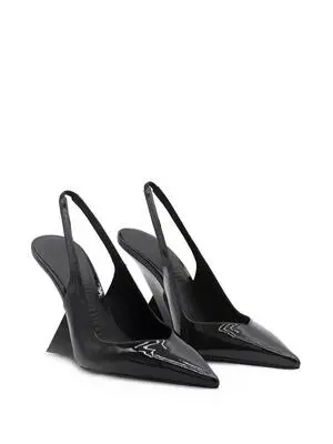 Attico 105mm Cheope Leather Slingback Pumps