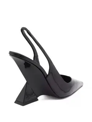 Attico 105mm Cheope Leather Slingback Pumps