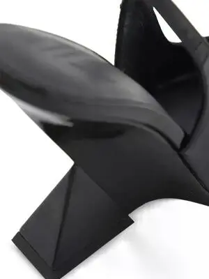 Attico 105mm Cheope Leather Slingback Pumps