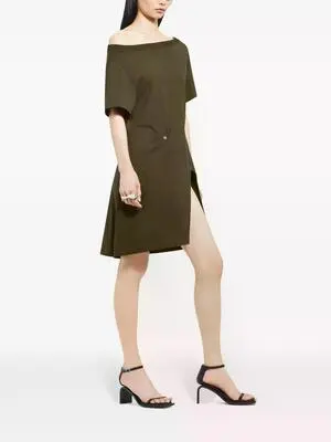 COURREGES Asymmetric Boat Neck Mini Dress