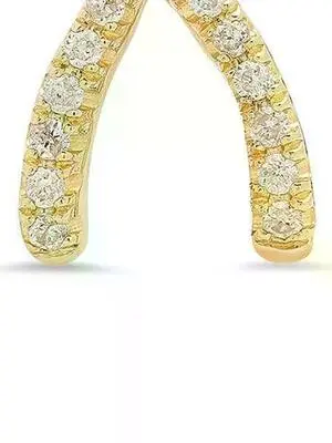 JENNIFER MEYER 18kt Yellow Diamond Wishbone Stud Earrings