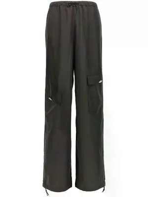 NOT AFTER TEN Parachute Straight Trousers With Drawstring Waistband
