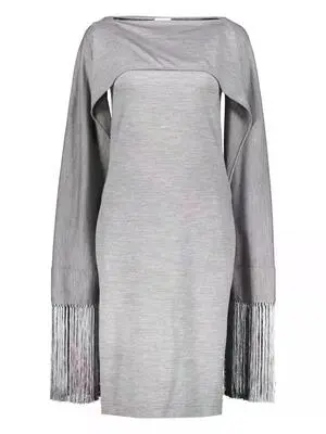 Burberry Fringed Detail Mini Dress - Grey