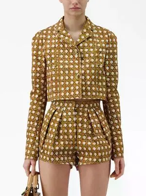 Giambattista Valli Vienna Straw Pleated Shorts