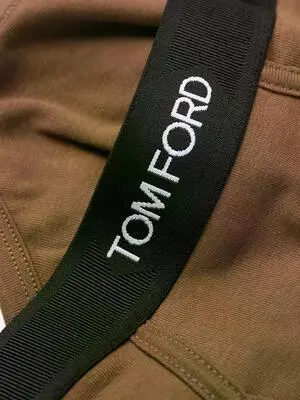 TOM FORD Logo-waistband Stretch-cotton Briefs - Brown