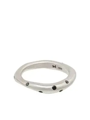 M. Cohen Sterling Black Diamond Band Ring - Silver
