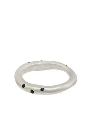 M. Cohen Sterling Black Diamond Band Ring