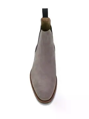 SCAROSSO Giancarlo Suede Chelsea Boots - Grey