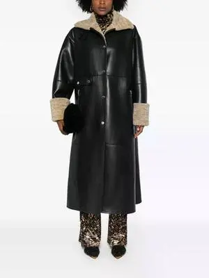 Nanushka Faux-shearling Trim Coat