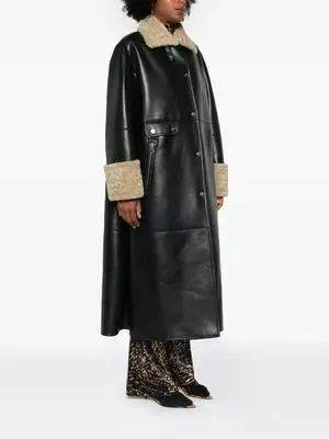 Nanushka Faux-shearling Trim Coat