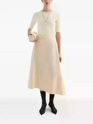 JIL SANDER Wool Asymmetric Skirt