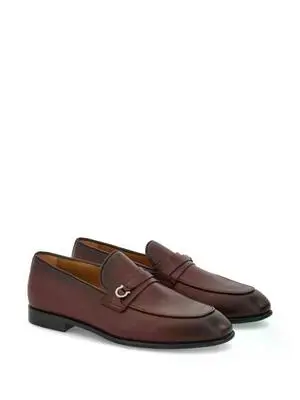 FERRAGAMO Gancini Plaque Loafers