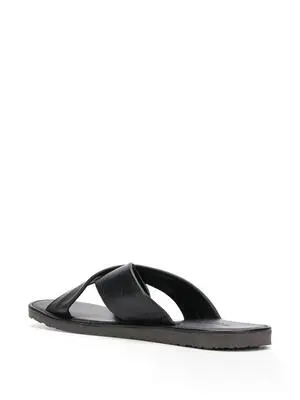 SCAROSSO Adriano Crossover Sandals - Black