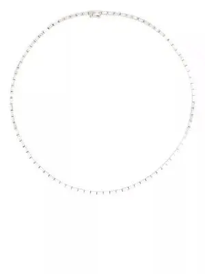 ANITA KO 18kt White Gold Baguette Diamond Choker Necklace - Silver