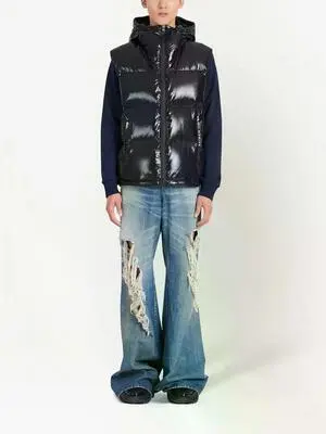Balmain Sleeveless Puffer Hooded Jacket